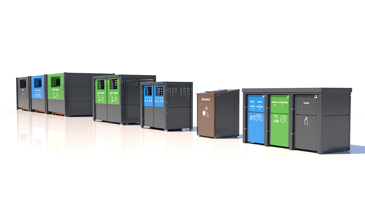 Zero Waste Infrastructure Trash & Recycling Collection Stations