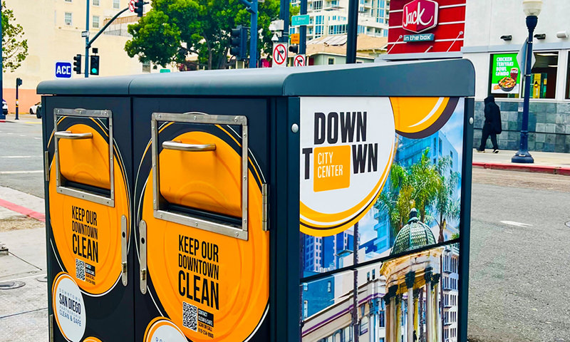 Downtown San Diego Trash Solutions and Cleaner Streets